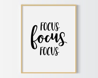 Focus word art | Etsy