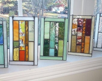 Stained glass panel | Etsy