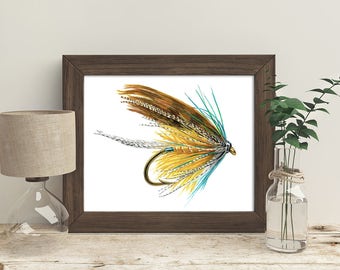 Fly fishing art | Etsy