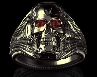 Men futuristic ring | Etsy