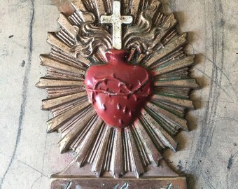 Vintage sacred heart | Etsy