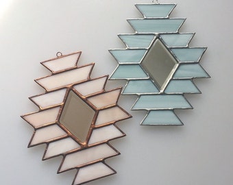 Stained glass mirror | Etsy