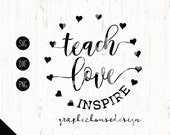 Teach love inspire | Etsy