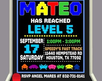 Pacman invitations | Etsy