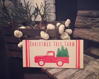 Red truck sign | Etsy