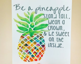 Be a pineapple quote | Etsy