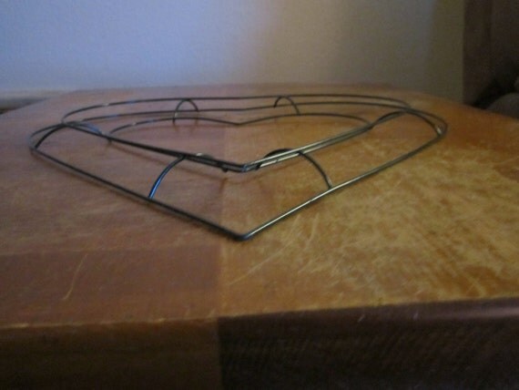 Heart Shaped Wire Wreath Frame 13 1/2 inches across