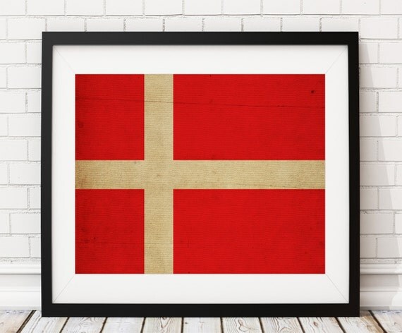 Denmark Flag Art Denmark Flag Print Flag Poster Country