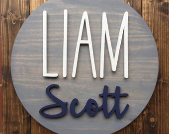 Round wood sign | Etsy