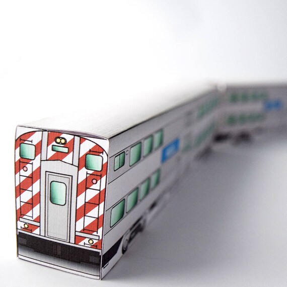 Metro Commuter Train Papercraft Model Set, Railway Art Train Activity ...