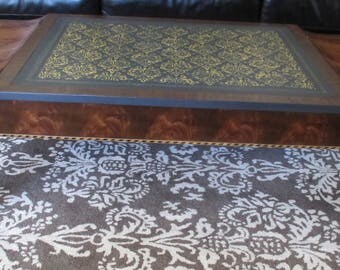 Leather top table | Etsy