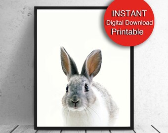 Bunny rabbit print | Etsy
