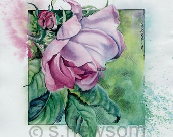 Pen and ink flowers | Etsy