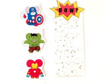 Superhero bookmark | Etsy