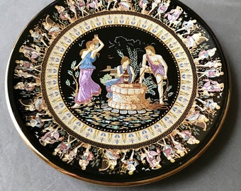 Greek ceramic plate | Etsy