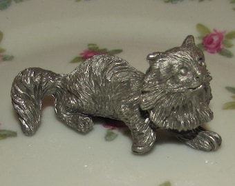 Pewter cat figurine | Etsy