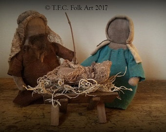 Primitive nativity | Etsy