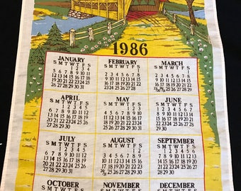 1986 calendar | Etsy