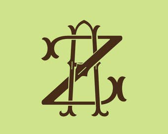 Intertwined initials | Etsy