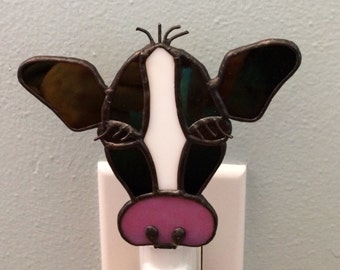 Stained glass cow | Etsy