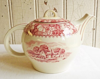 Cottage chic teapot | Etsy