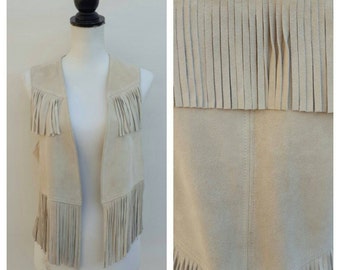 70s fringe vest | Etsy