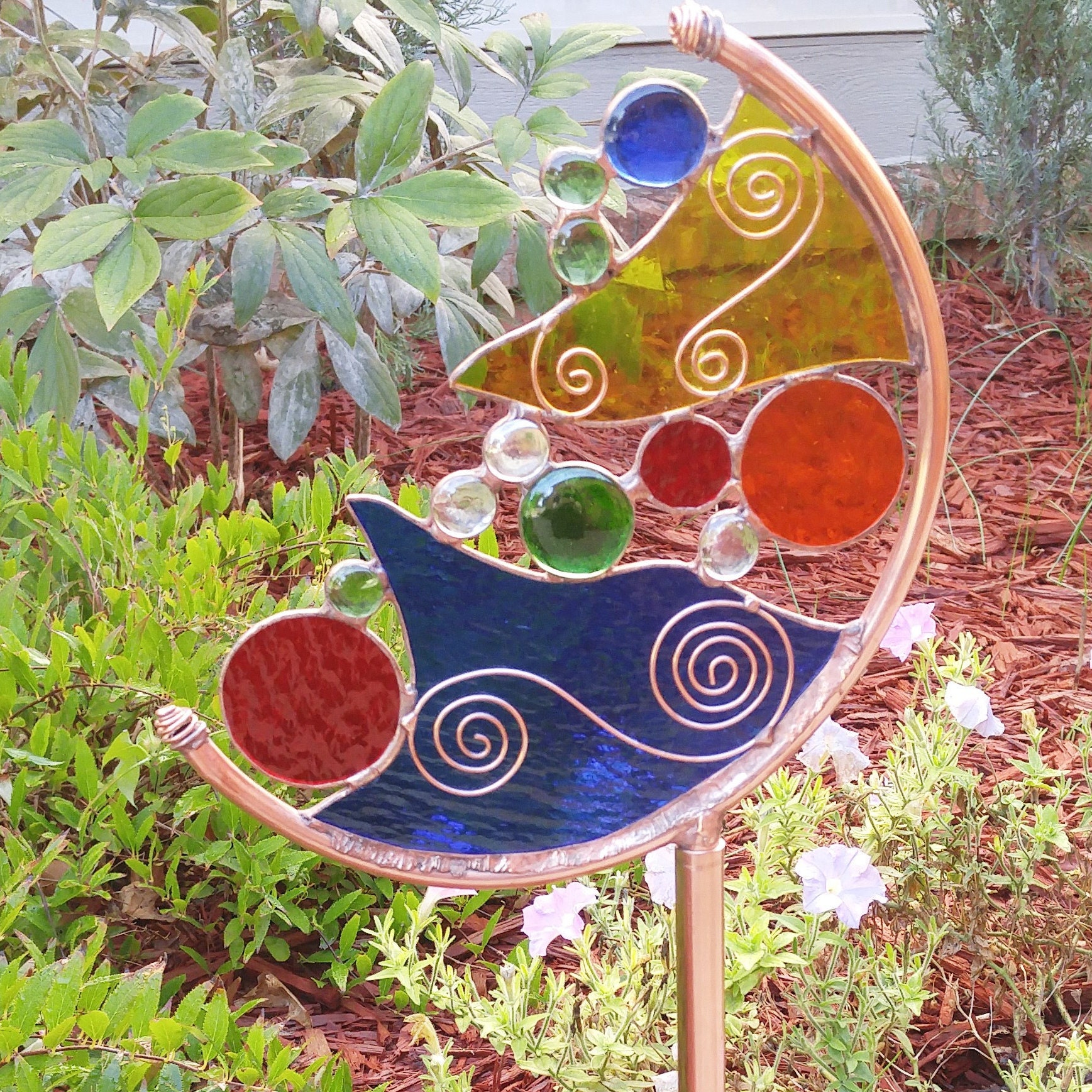 Stained glass for home garden and you by BelloGlass on Etsy