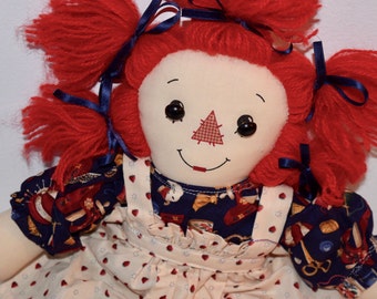Raggedy ann doll | Etsy