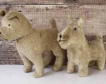 Vintage stuffed dog | Etsy
