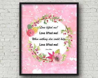 Love lifted me | Etsy