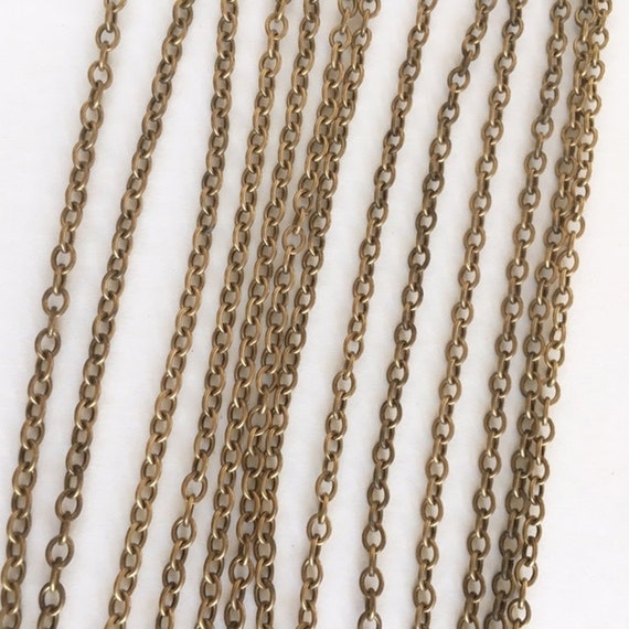 Brass Ox Cable Chain 4mm Small Basic Cable Chain 4mm 9Ft