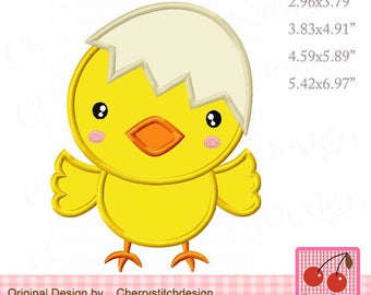 Chick Easter Machine Embroidery Applique Design 4 Sizes chick