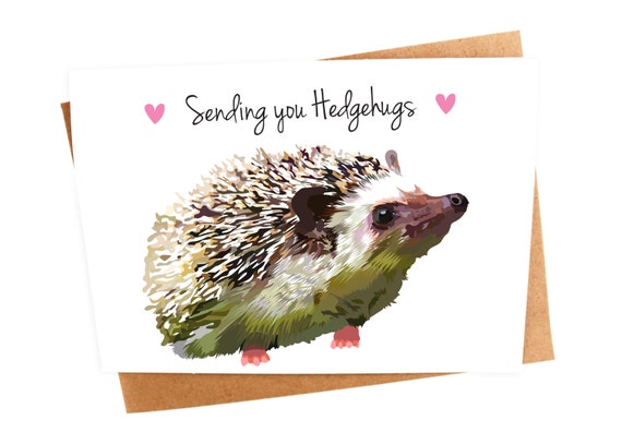 Cute Hedgehog Pun Card Animal Card Thinking of You Card