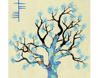 Finger print tree | Etsy