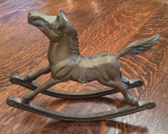Metal rocking horse | Etsy