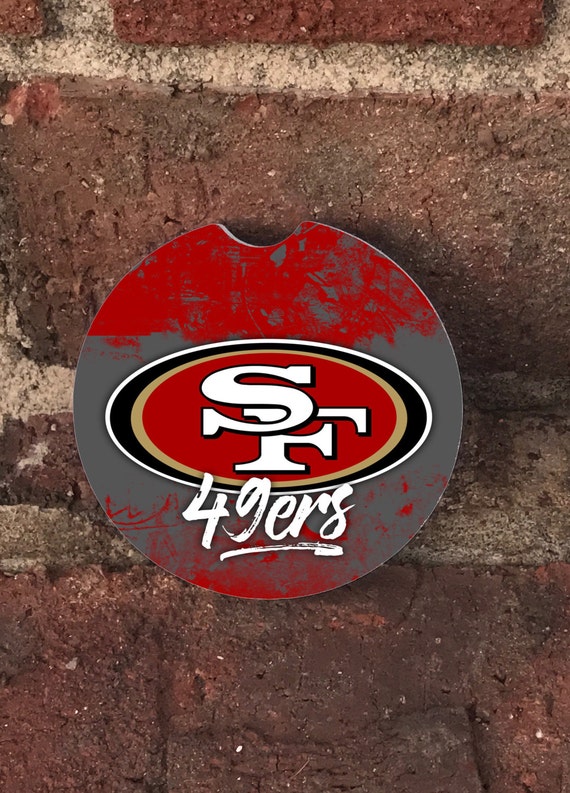 Custom San Francisco 49ERS Absorbent Stone car coasters set