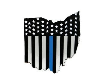 Thin blue line ohio | Etsy
