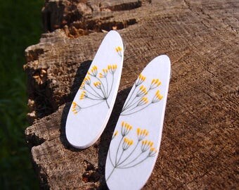 Paper stud earrings | Etsy