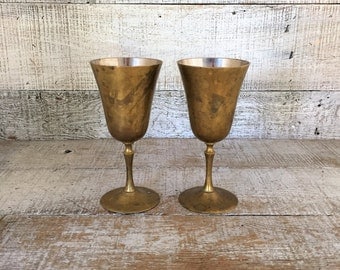 Brass goblets | Etsy