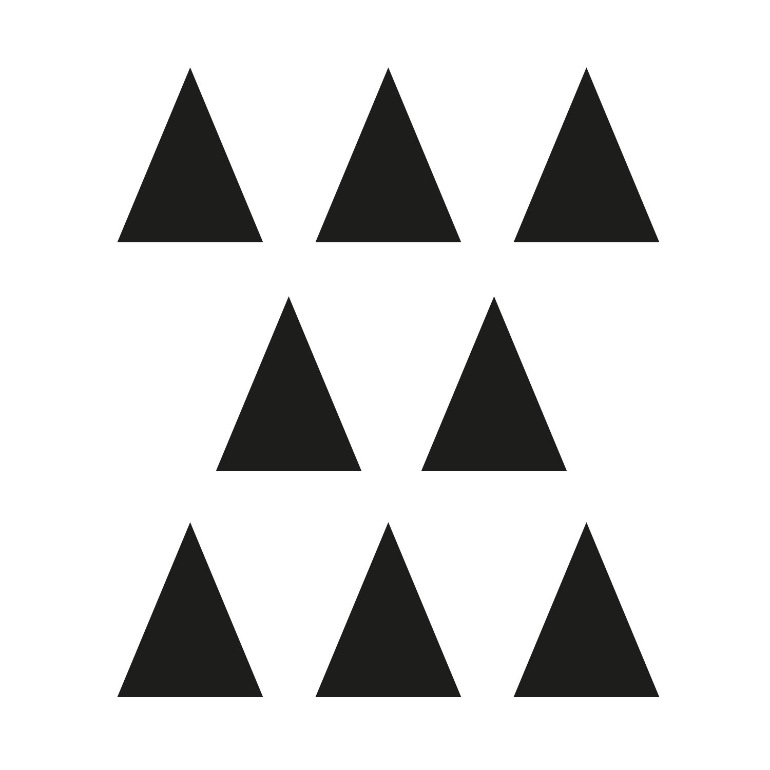 Triangles stickers for wall decoration or every surface very