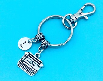 Typewriter key ring | Etsy