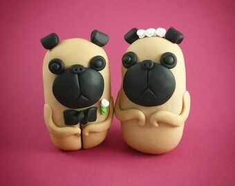 Pug cake topper | Etsy