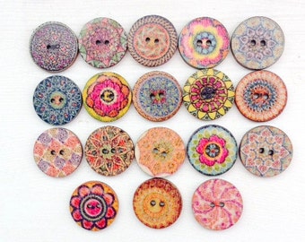 Wooden button | Etsy