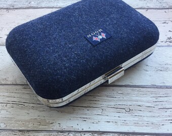 Navy blue clutch | Etsy