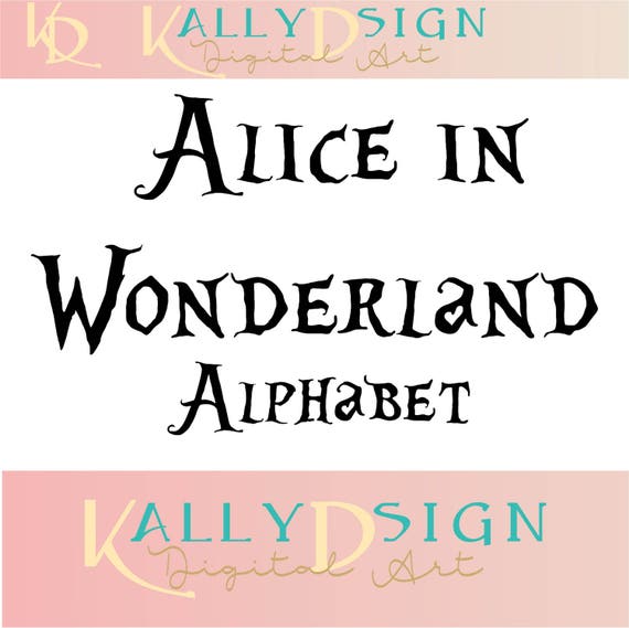 Alicia en el país de las maravillas SVG letras del alfabeto