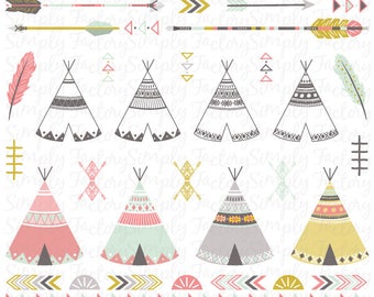 Indian tent clipart | Etsy