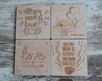 Love coasters | Etsy