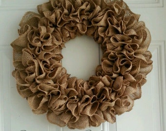 Burlap ruffle wreath | Etsy