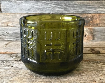 Vintage green glass | Etsy