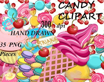 Candy clipart | Etsy